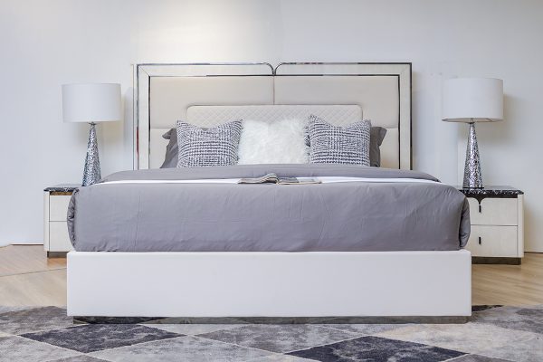 CIRO King Bed + 2 Nightstands - Furniture Palace